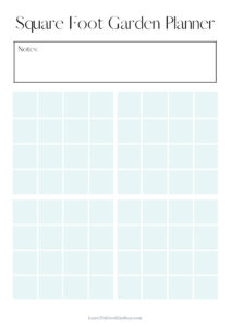 Free Printable Square Foot Garden Planner - Learn To Grow Gardens