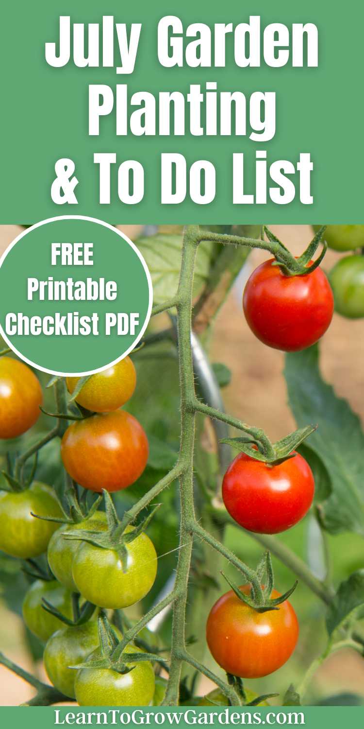 July Garden Guide: Essential Tasks and Free Printable Checklist - Learn ...